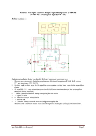 Jam digital 7 segment [Arduino] | PDF