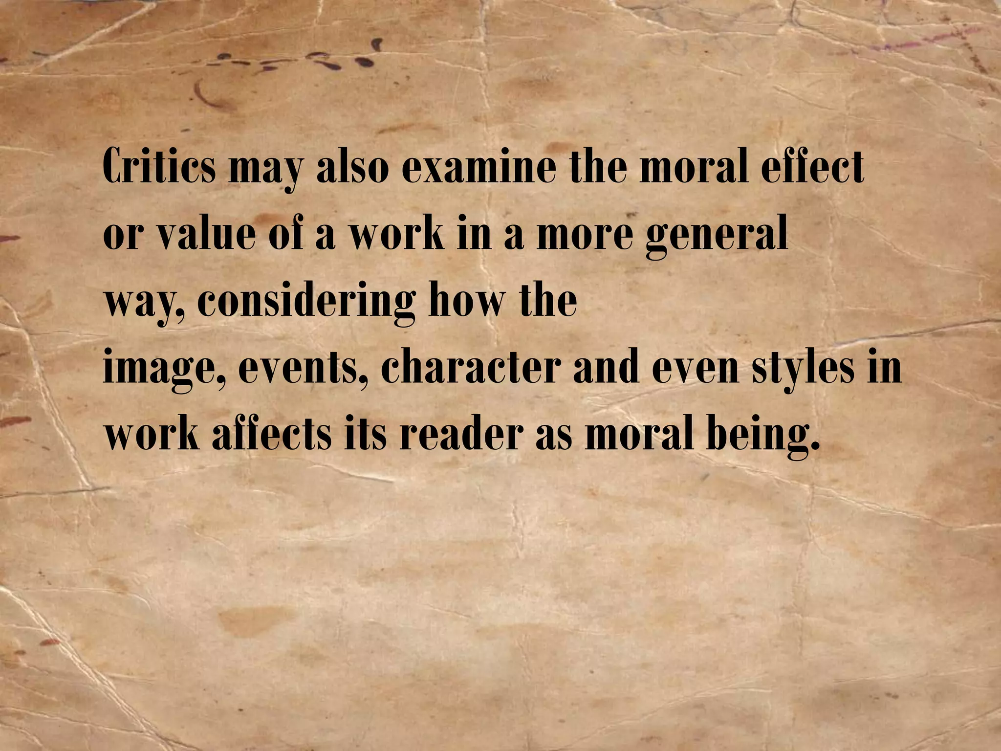 Moral Criticism | PPTX