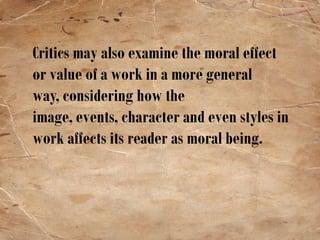 Moral Criticism | PPTX
