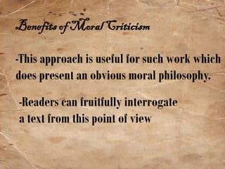 Moral Criticism | PPTX