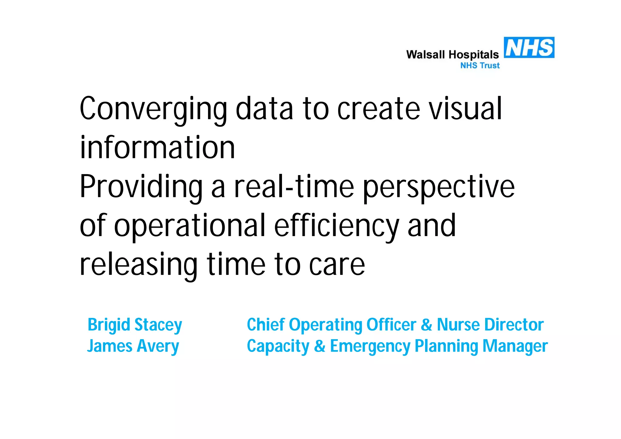 James Avery & Brigid Stacey: Converging data to create visual ...