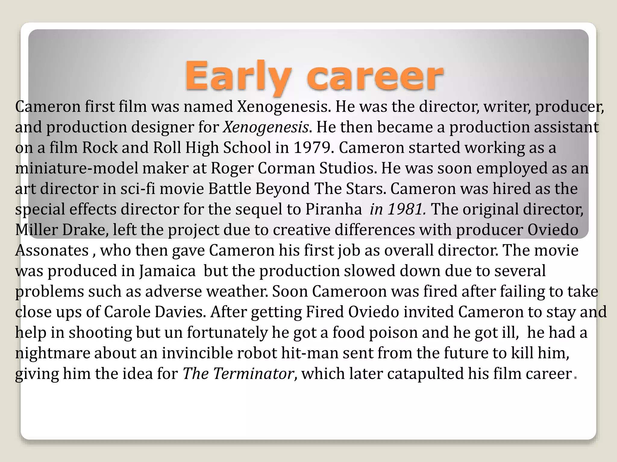 James cameron | PPTX