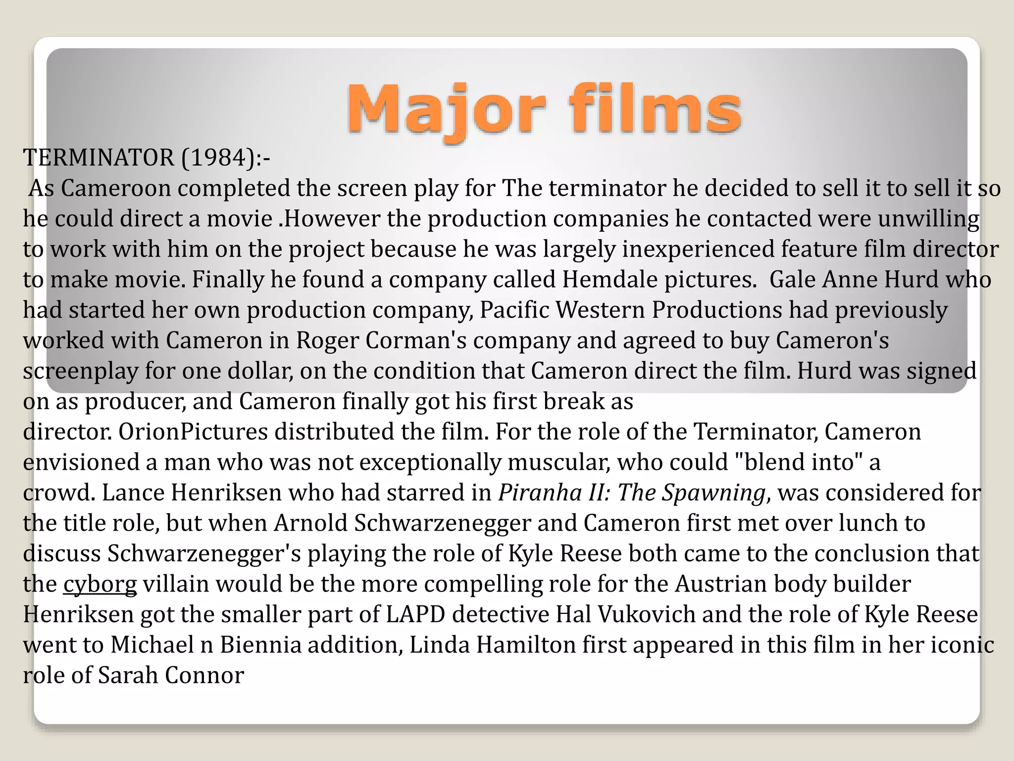 James cameron | PPTX