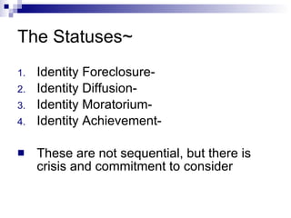 James Marcia Identity Status | PPT