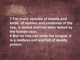 James: Tame That Tongue! | PPT