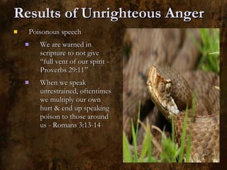 James unrighteous anger | PPT