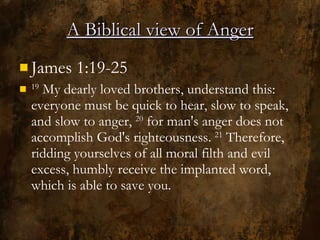 James unrighteous anger | PPT
