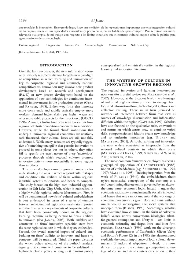 demystifying culture in regional development | PDF