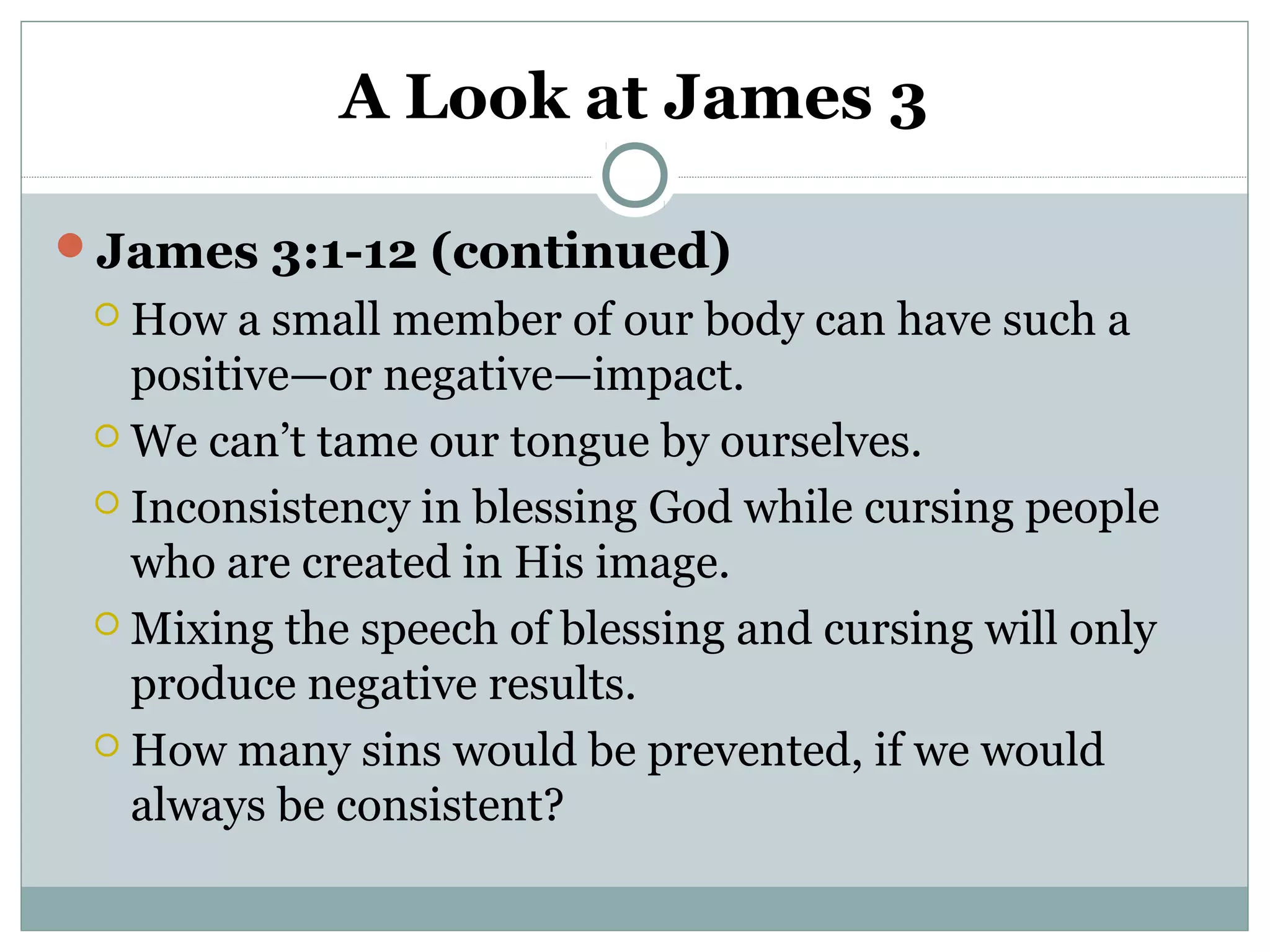 James Chapter 3 - 2/16/2014 | PPT