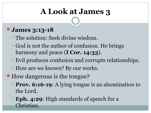 James Chapter 3 - 2/16/2014 | PPT