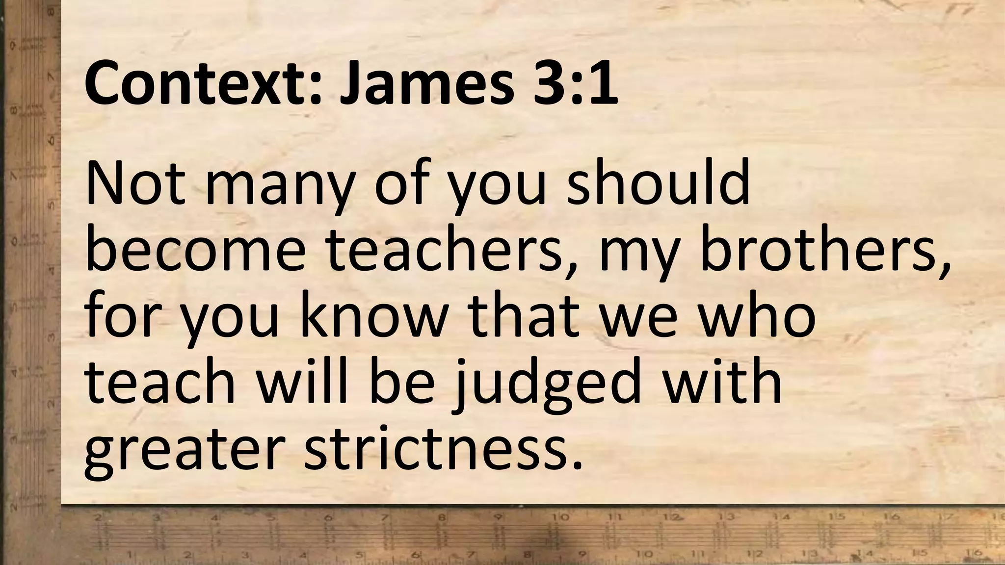 James: Faith that Works: Wisdom from Above | PPT