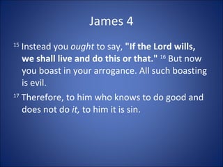 James 4:13-17 | PPT