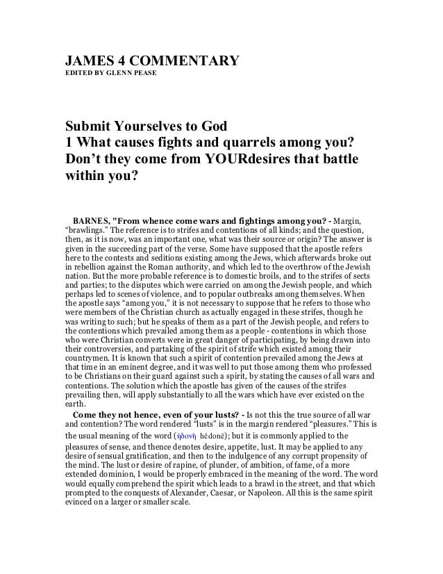 James 4 Commentary James 4 Commentary