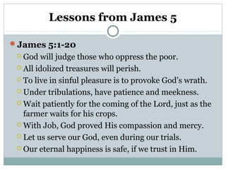 Lessons from James 5 - 3/23/2014 | PPT