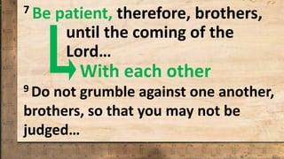 James: Faith that Works: Handling Suffering | PPT