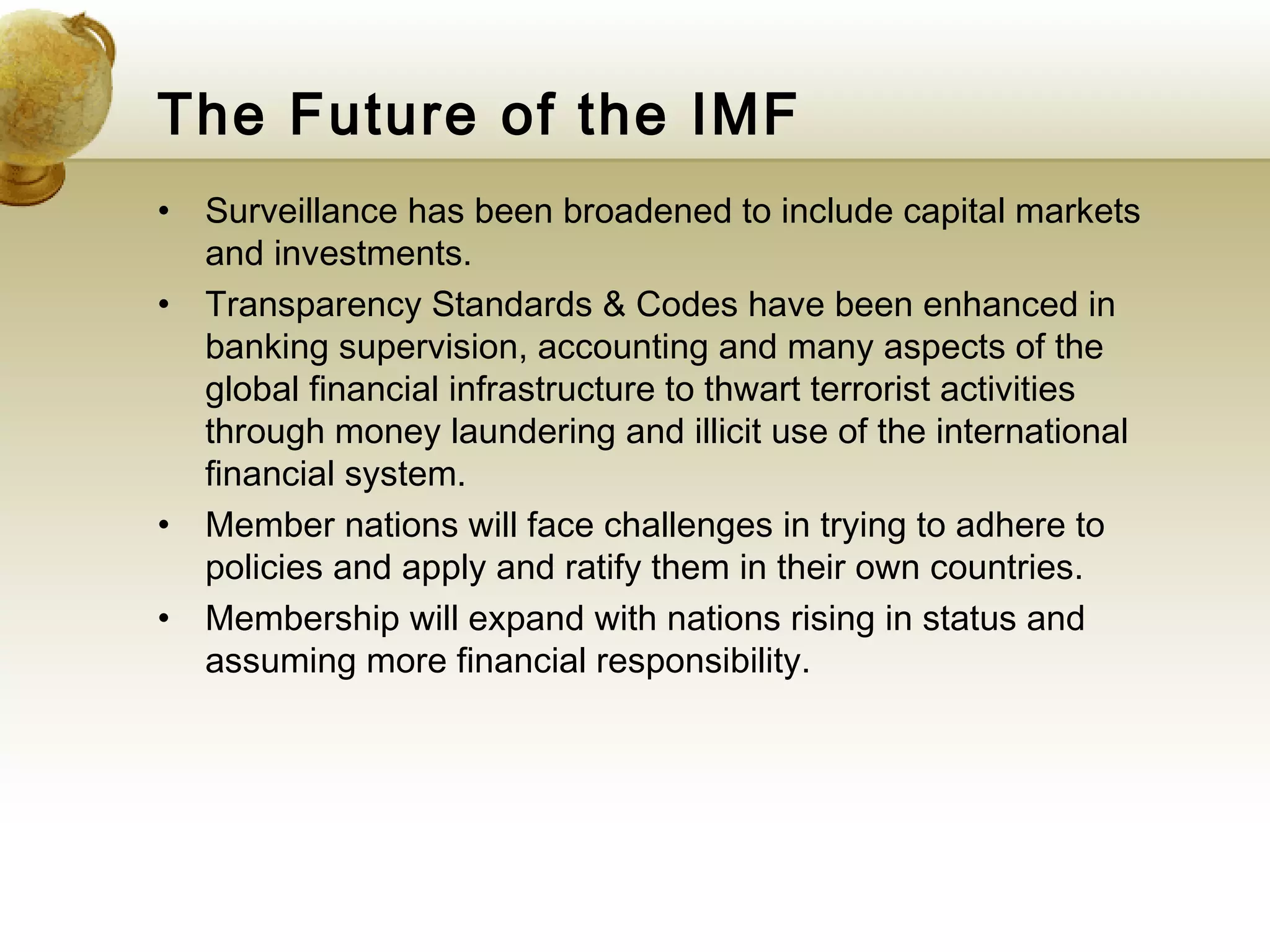 The IMF Structure | PPT | Free Download