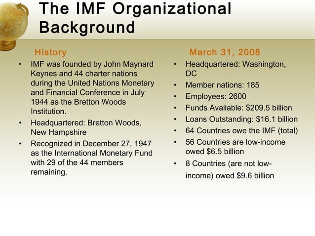 The IMF Structure | PPT