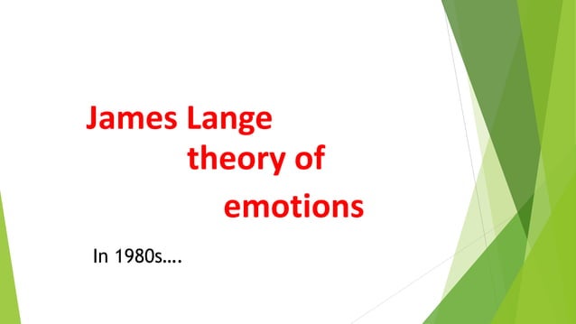 James and lange Theory of Emotion | PPTX | Brain and Nervous System ...