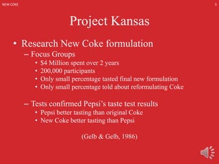 New Coke Fiasco | PPTX