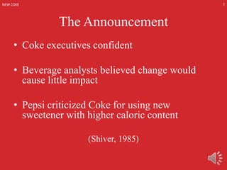 New Coke Fiasco | PPTX