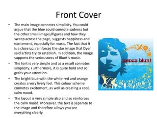 James blunt digipak analysis | PPTX