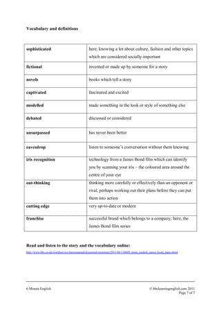 James bond | PDF | Fiction | Books and Literature