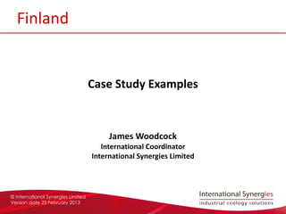 James Woodcock 12.3.2013: Case Study Examples | PPT