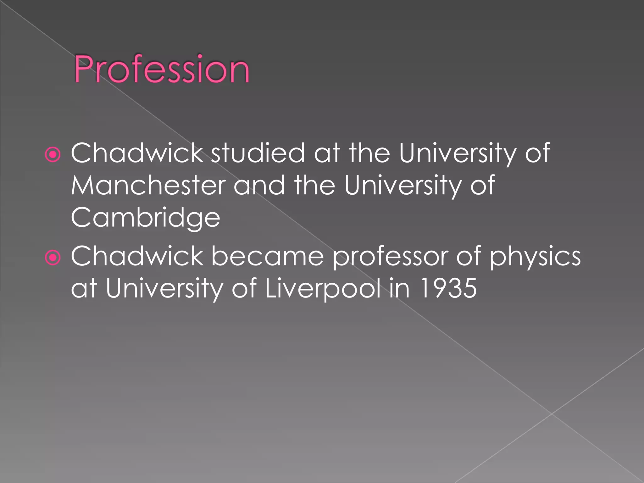 James chadwick | PPTX