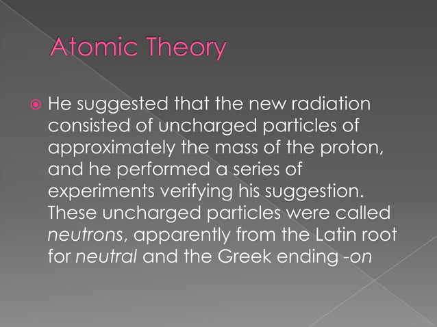 James chadwick | PPTX | Physics | Science
