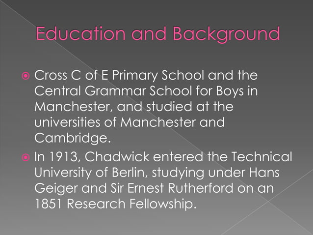 James chadwick | PPTX | Physics | Science