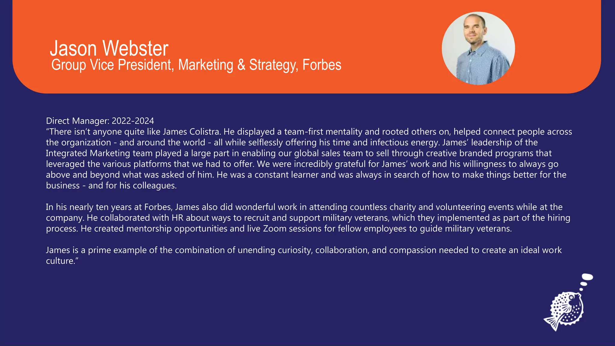 James Colistra Forbes Portfolio of Work 2024 | PPT