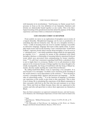 James Cone's Hermeneutic of Language and Black Theology | PDF