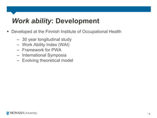 Australian work ability survey | PPT