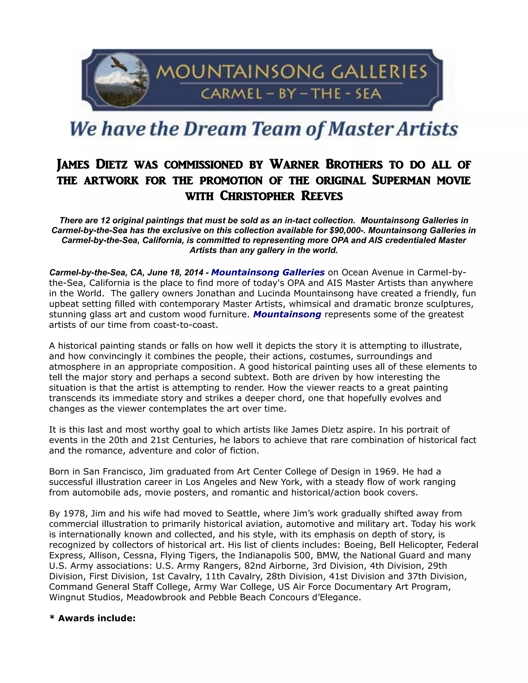 James dietz was commissioned by warner brothers | PDF