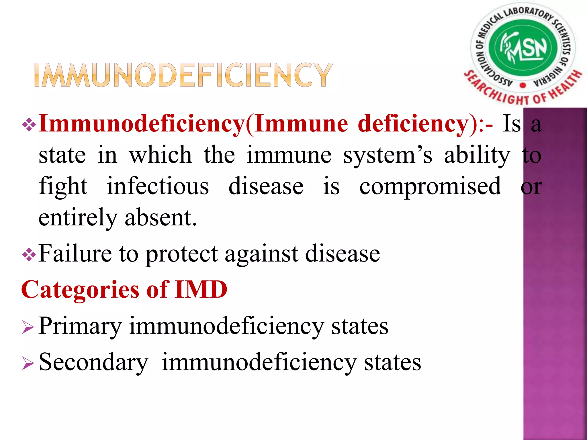 IMMUNODEFICIENCY IN HAEMATOLOGY | PPT