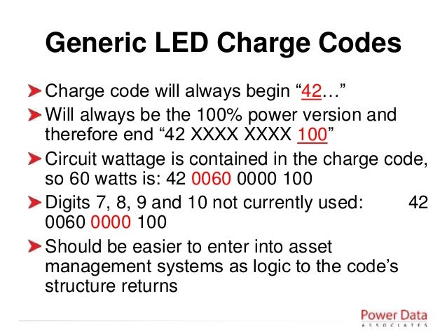 PLS 2016: Important ELEXON update: implementation of generic LED char…