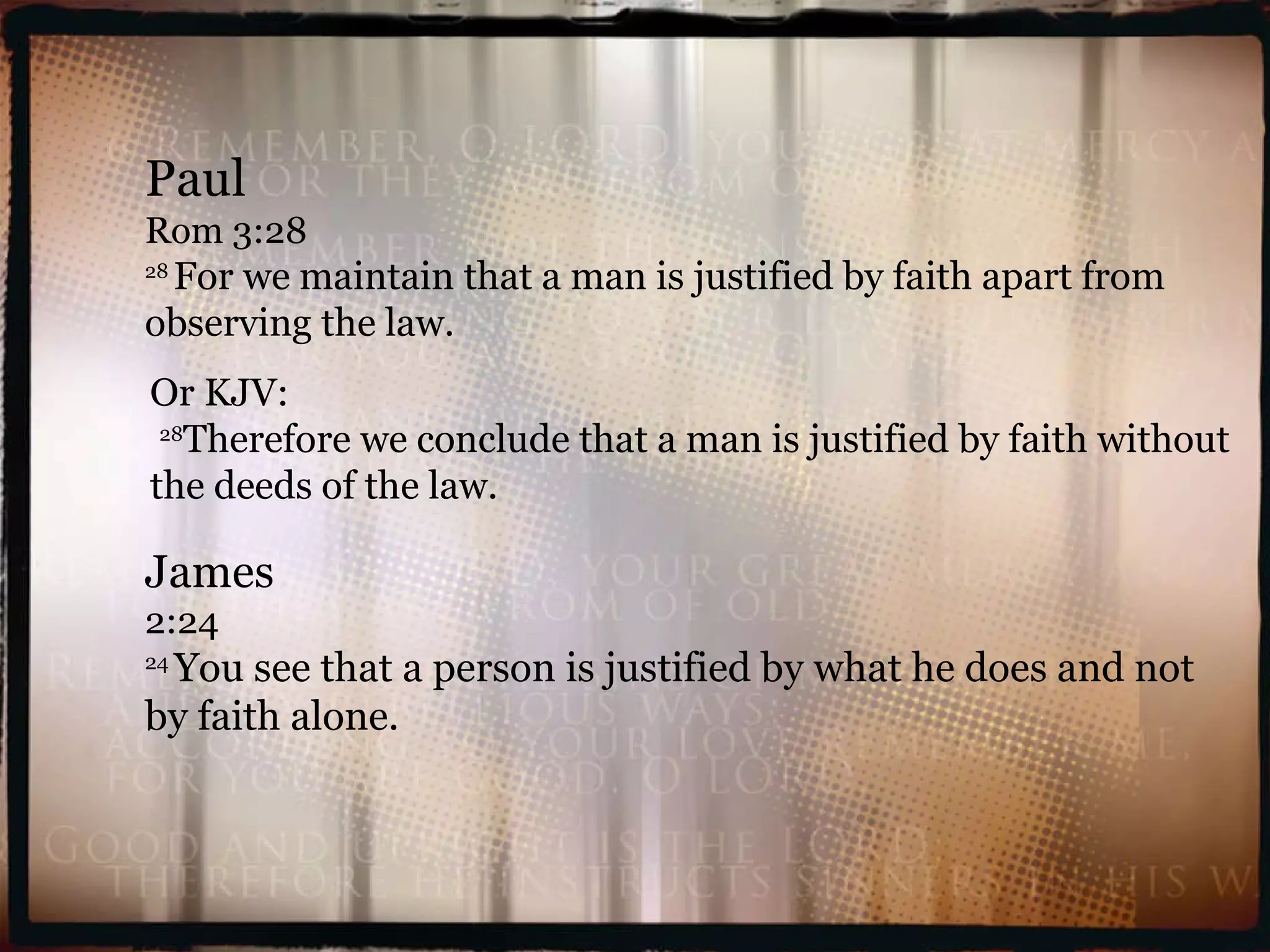 James 2: 14-26: Faith and Deeds | PPT