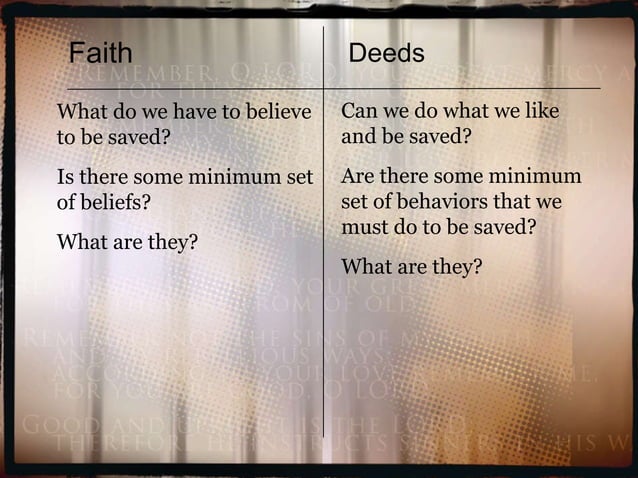 James 2: 14-26: Faith and Deeds | PPT