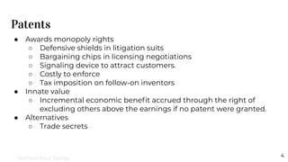 What Is a Patent Worth? Evidence from the U.S. Patent “Lottery” | PPT