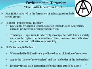 James Feldkamp on environmental terrorism | PPTX