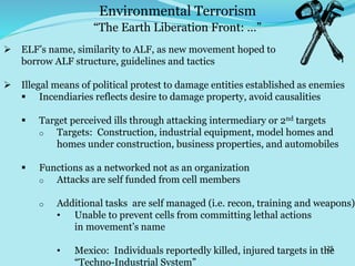 James Feldkamp on environmental terrorism | PPTX
