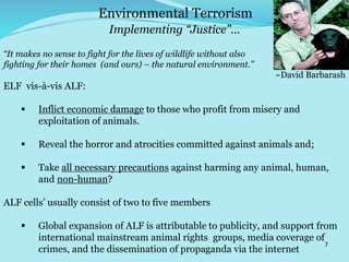 James Feldkamp on environmental terrorism | PPTX