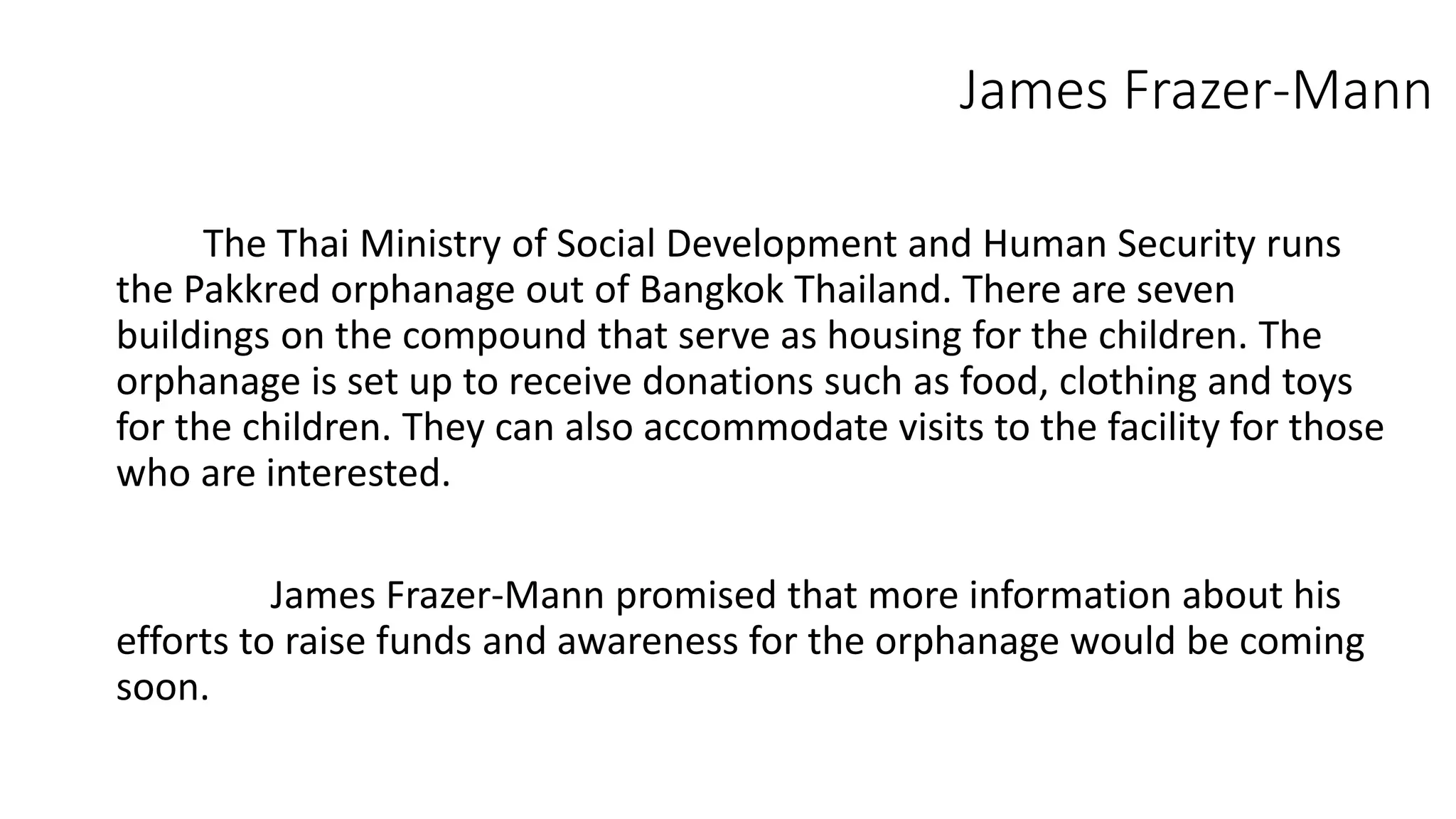 JAMES FRAZER-MANN | PPT