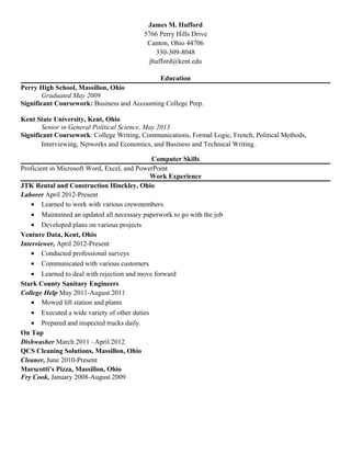 James hufford resume (1) | DOC