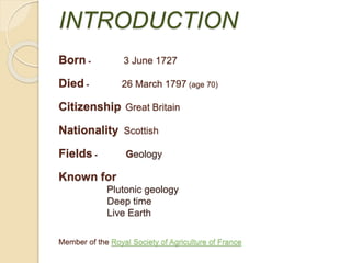 James hutton | PPTX