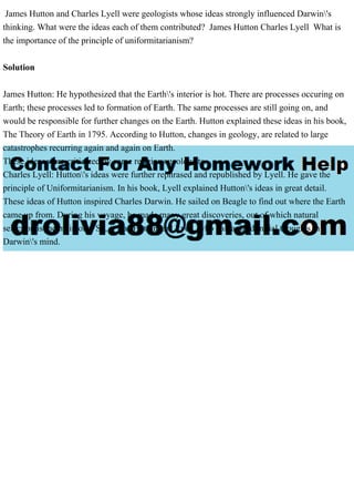 James Hutton and Charles Lyell were geologists whose ideas strongly i.pdf