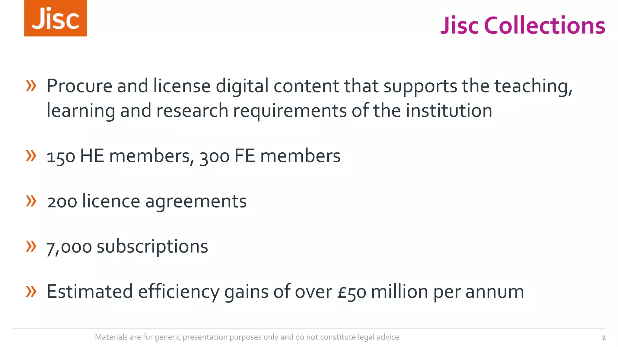 The Jisc Collections model licence | PPT
