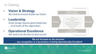 James Lyons -The Challenges of Operational Excellence and the ...