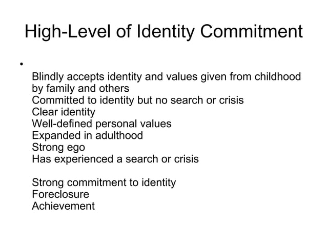 James Marcia Adolescent Development Pp Ppt