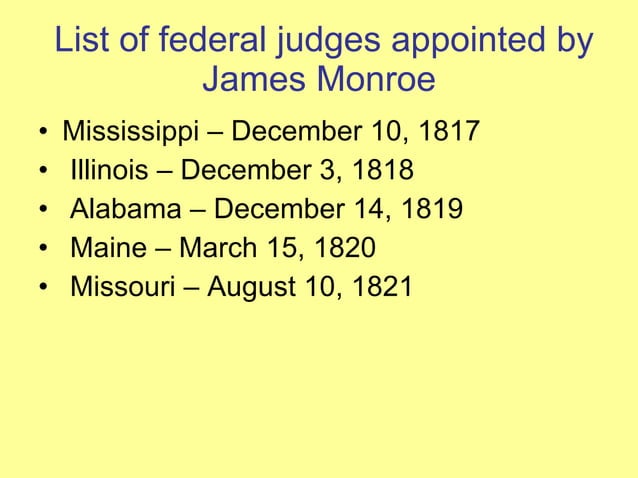 James monroe | PPT | Politics